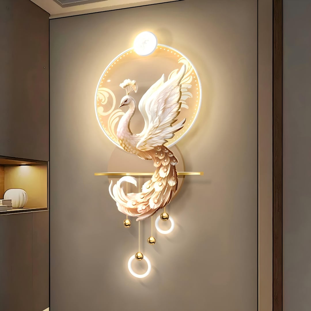 Peacock LED Wall Art, Illuminated Bird Decor, Luxury Home Accent - Etsy UK