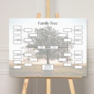 5 Generation Family Tree Chart | Printable Genealogy Template ...