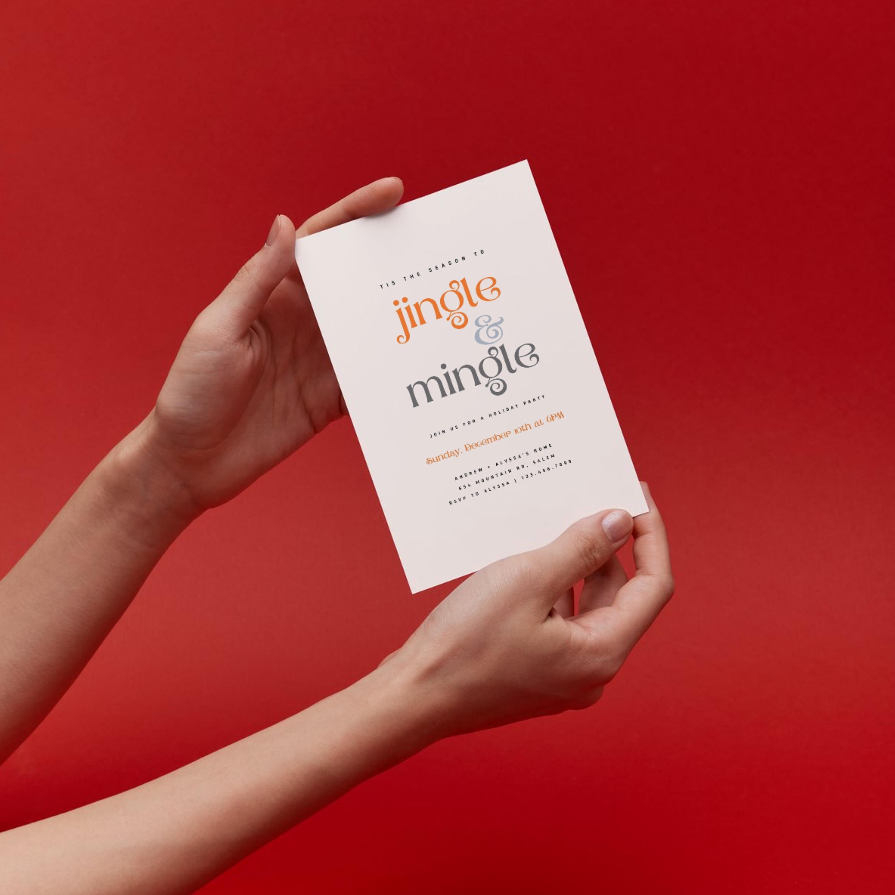 Customizable Holiday Party Invitation, Vintage-inspired Christmas Design, Printable Jingle ...