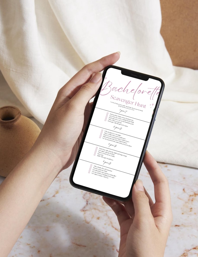 Bachelorette Scavenger Hunt Template: Party Games (digital Download) - Etsy
