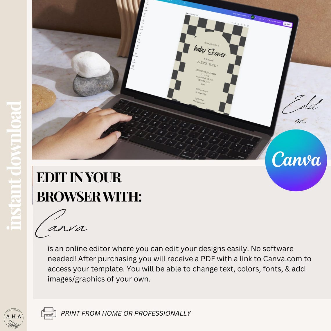 Checkerboard Baby Shower Invitation Neutral Checkers Baby Shower Invite ...