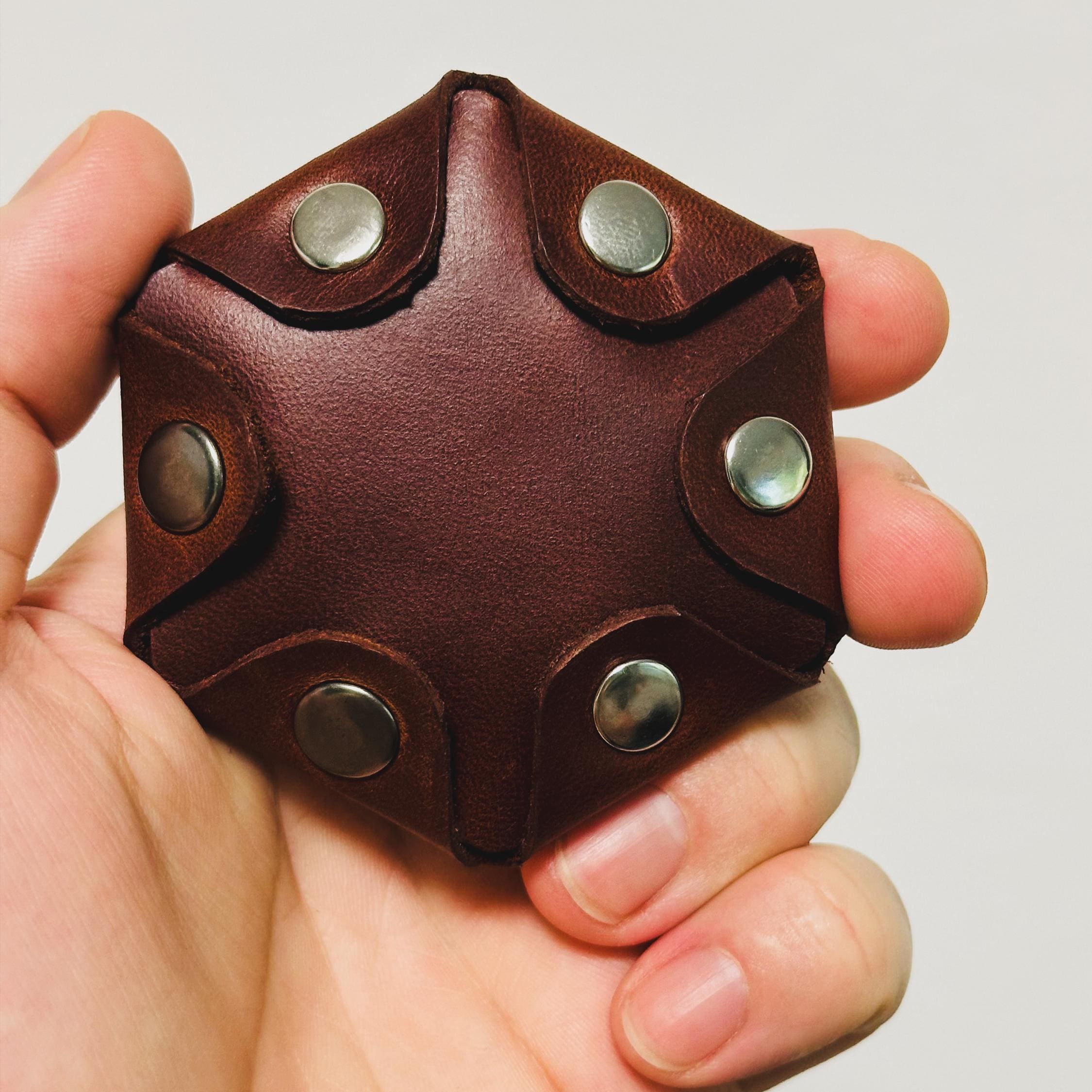 Hexagon Leather Coin Pouch PDF Pattern, Digital Leatherworking Template ...