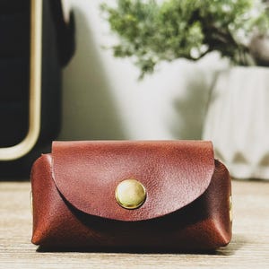 Leather Coin Pouch Pattern: DIY Template With Snap Closure (PDF & SVG ...