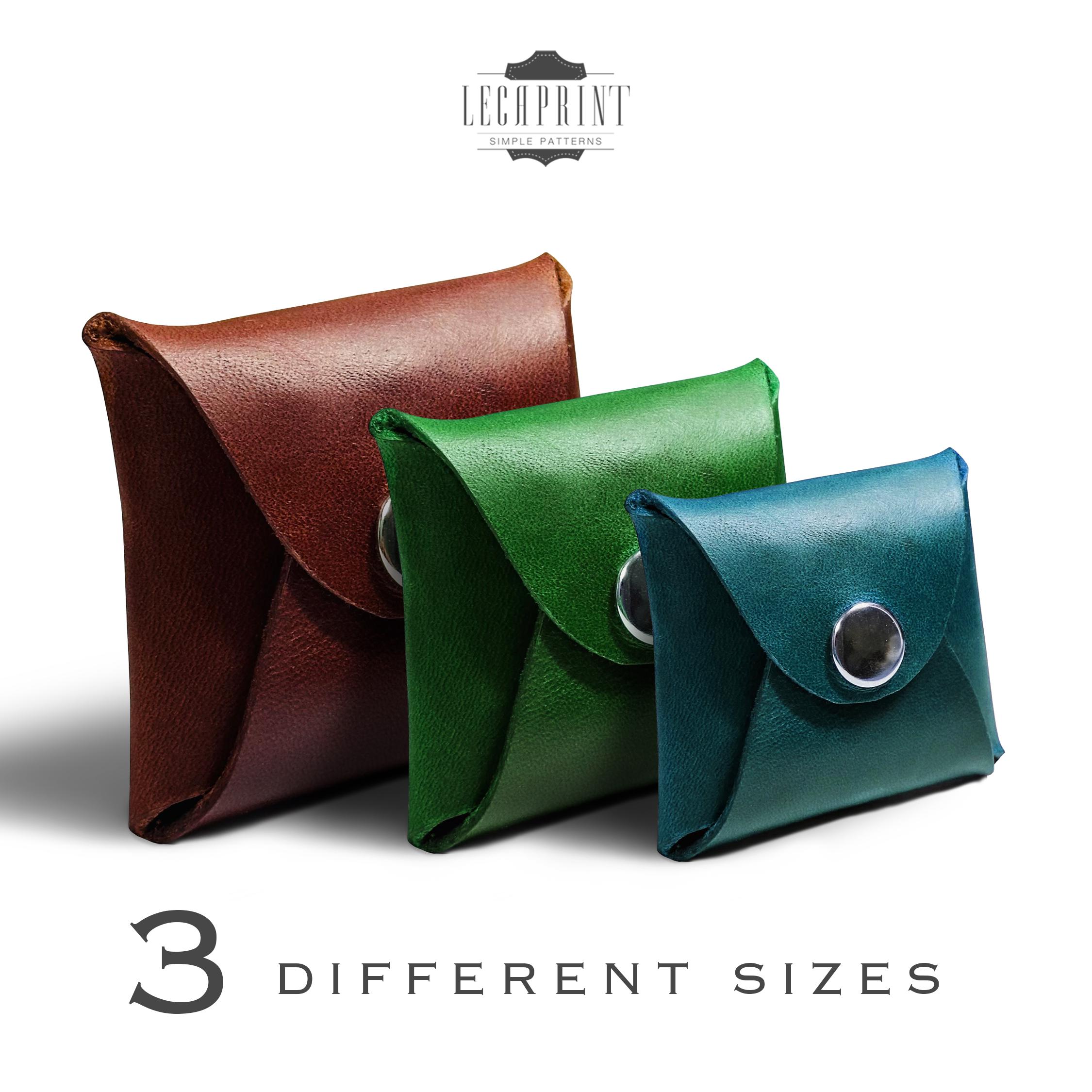 Simple Leather Coin Pouch Printable Pattern - Pdf / Svg File, Instant ...