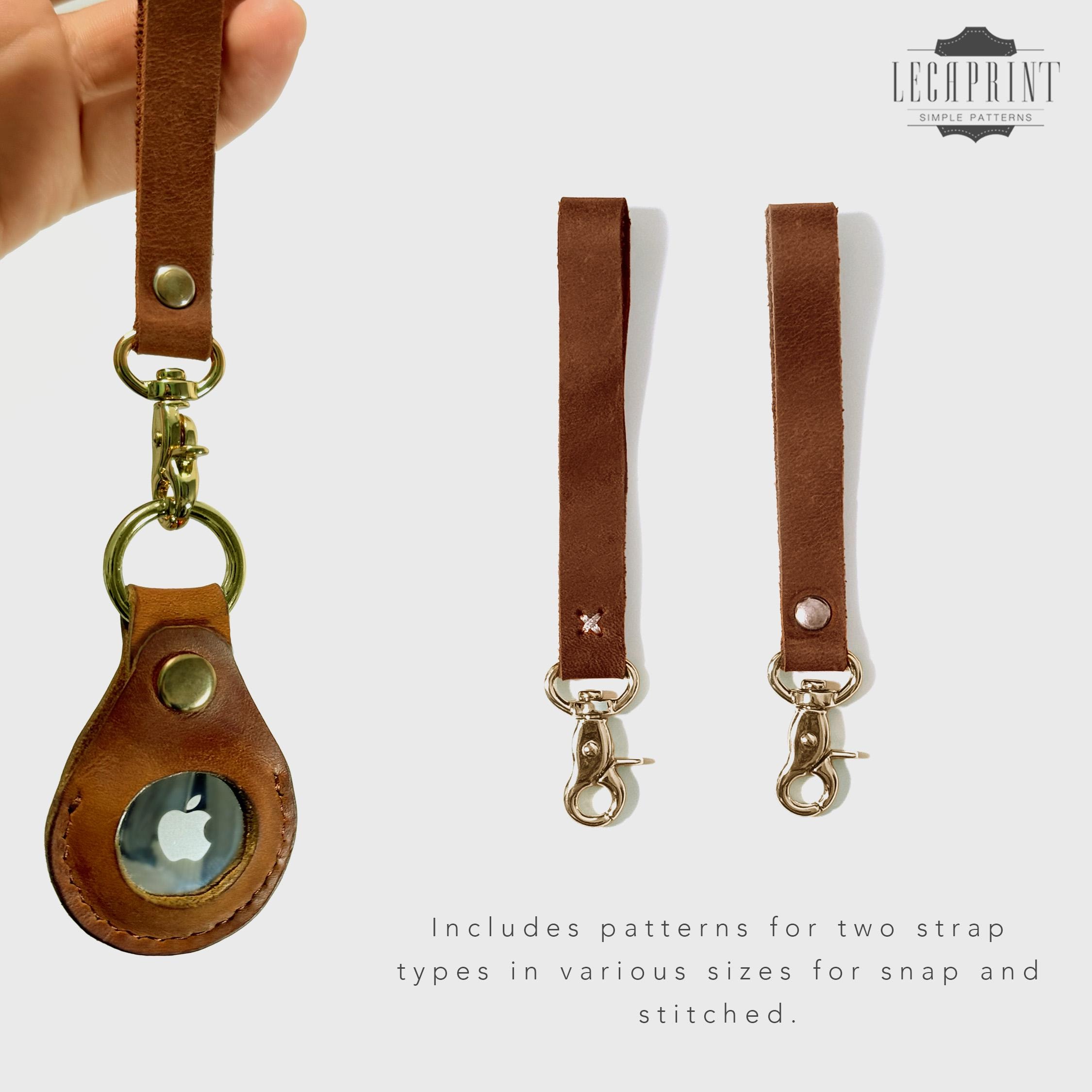 Leather AirTag Holder Pattern | Pdf & Svg Files | Simple DIY Keychain ...
