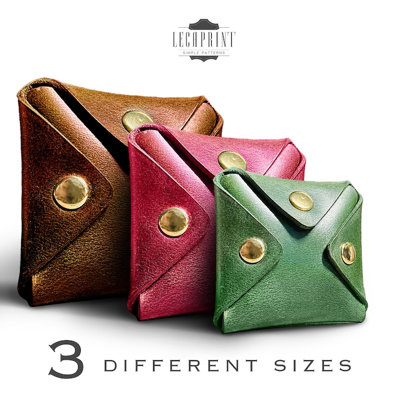 Leather Square Coin Pouch Pattern: Easy DIY Template (PDF/SVG) - Etsy