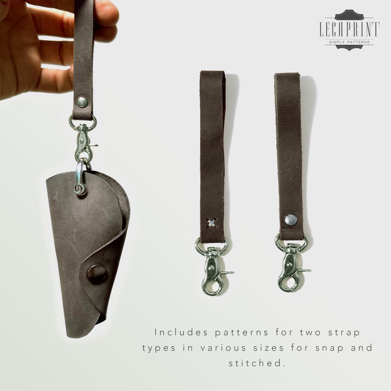 Leather Key Holder Pattern - PDF, SVG Template, Instant Download, A4 ...