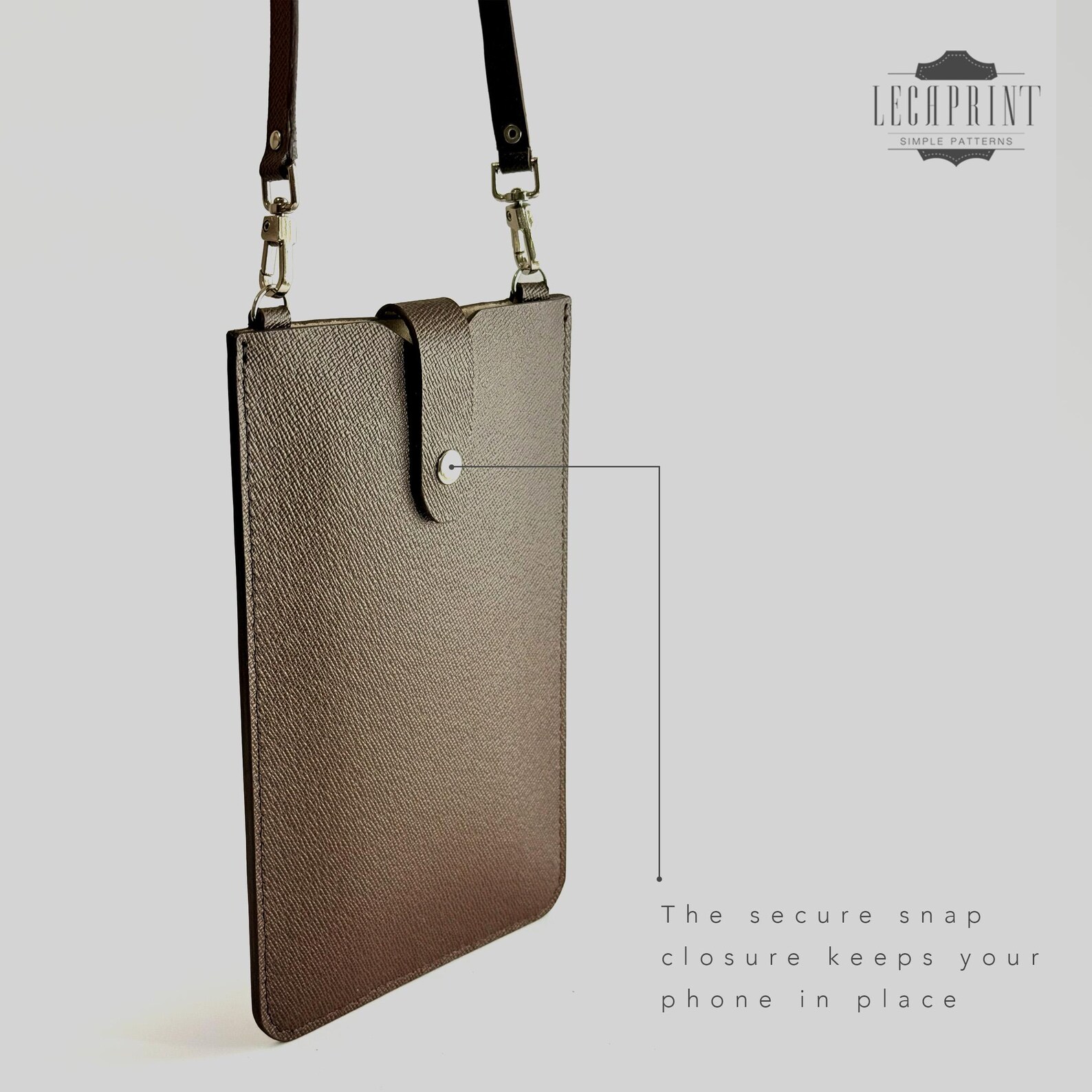 6-in-1 Leather Phone Pouch Pattern | Flap and Strap Designs (PDF & SVG ...