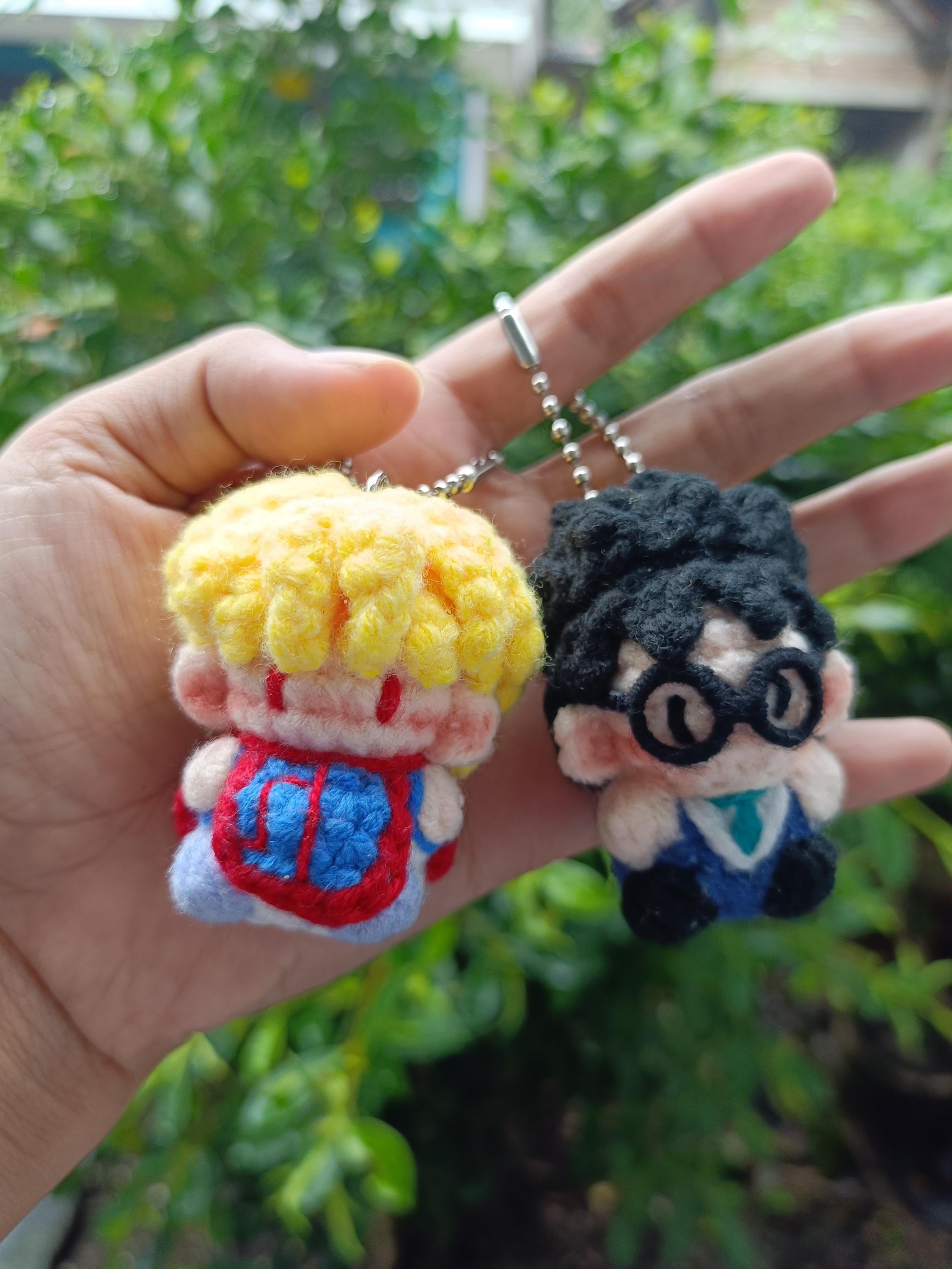 Handmade Crochet Hunter Keychain – Anime Inspired Amigurumi Plush Charm ...