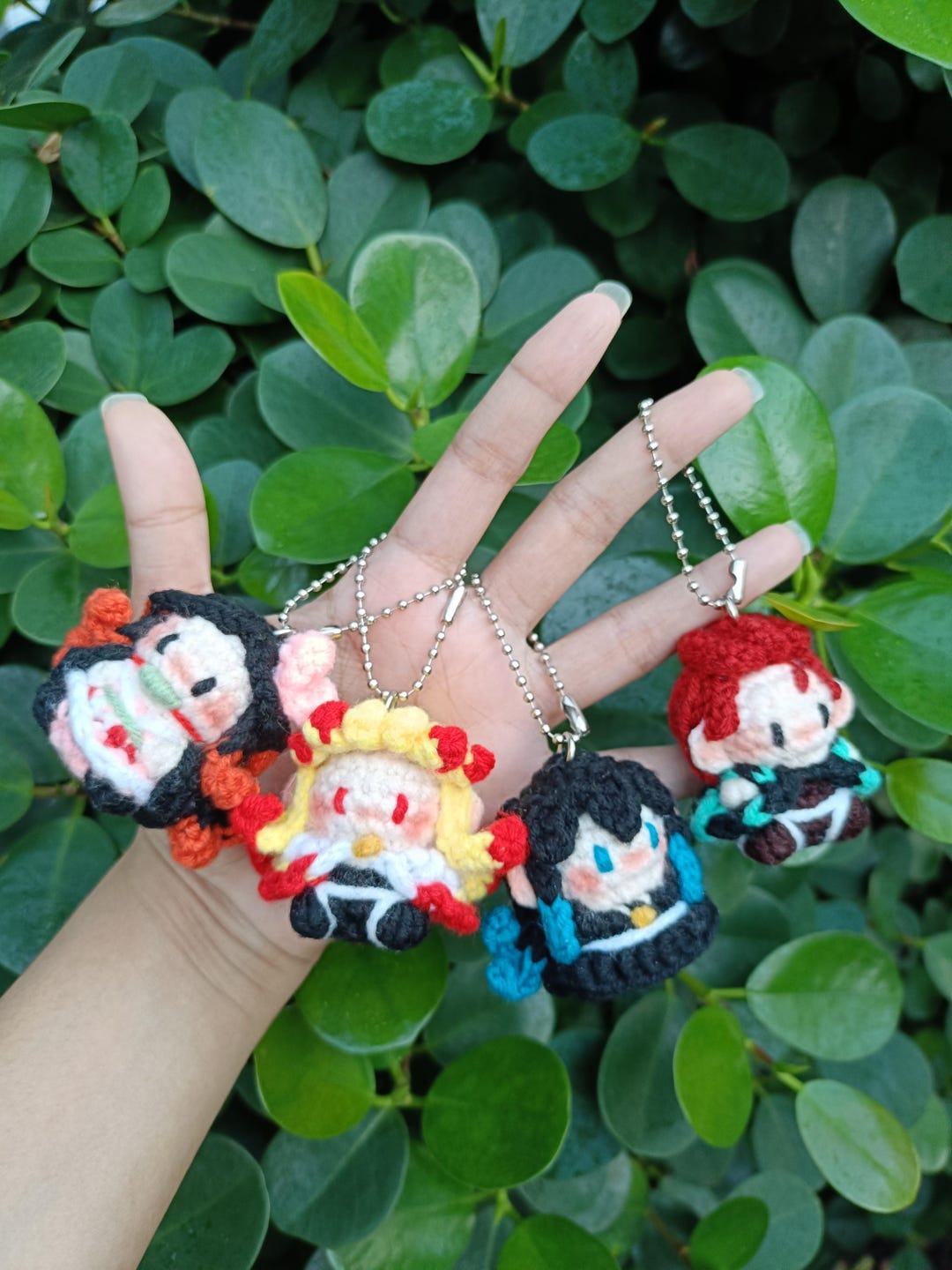Crochet Samurai Style Keychain | Handmade Mini Amigurumi Plush Charm - Etsy