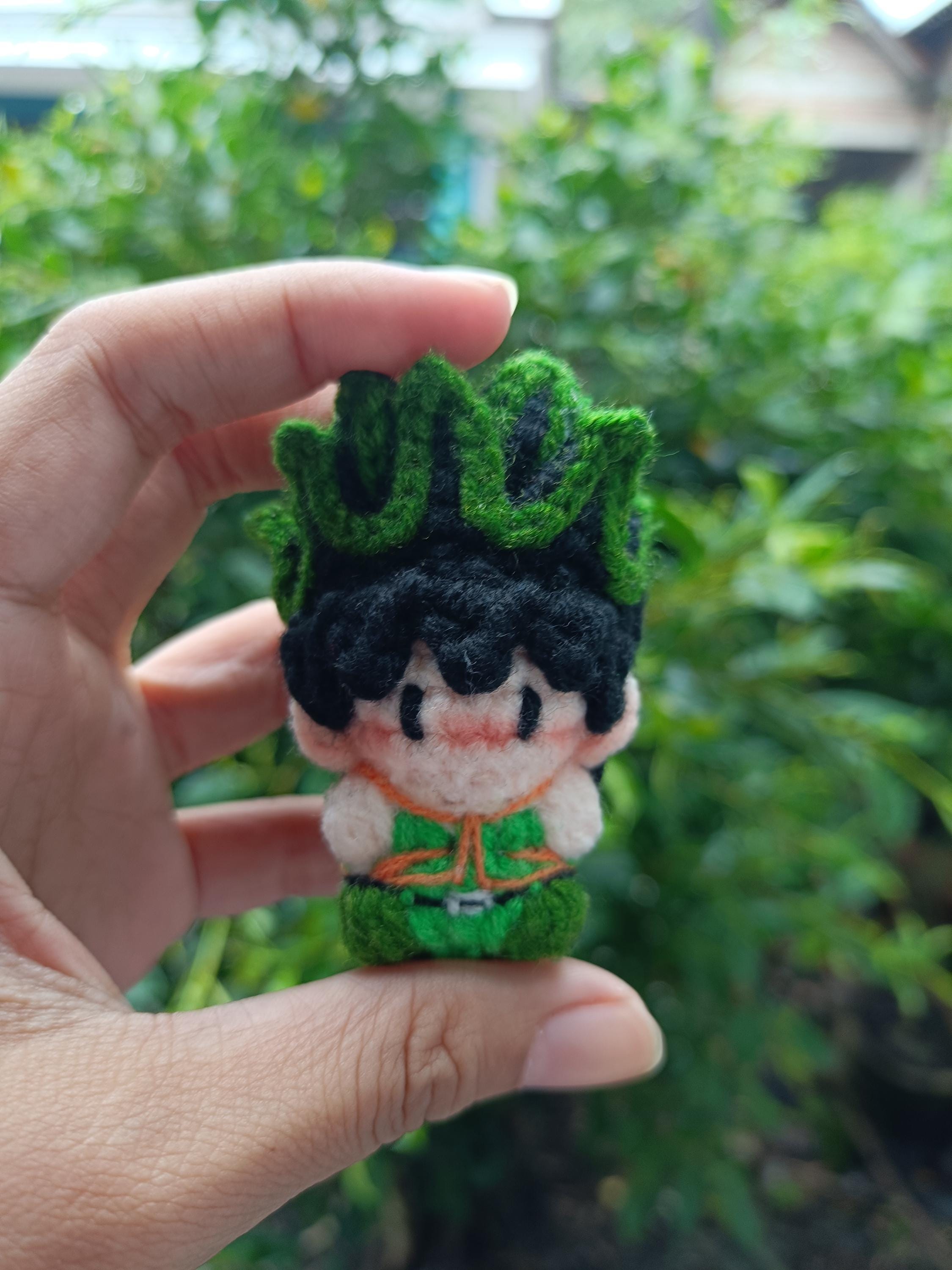 Handmade Crochet Hunter Keychain – Anime Inspired Amigurumi Plush Charm ...