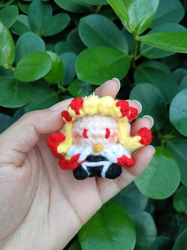 Crochet Samurai Style Keychain | Handmade Mini Amigurumi Plush Charm - Etsy