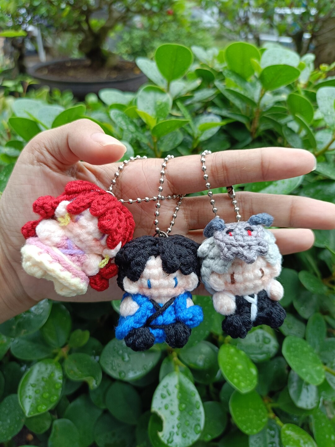 Crochet Princess & Dragon Keychain Set | Anime Plush Charms - Akatsuki ...