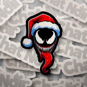 Laminated Sticker Venom, Head, Spider-man, Symbiote, Christmas ...