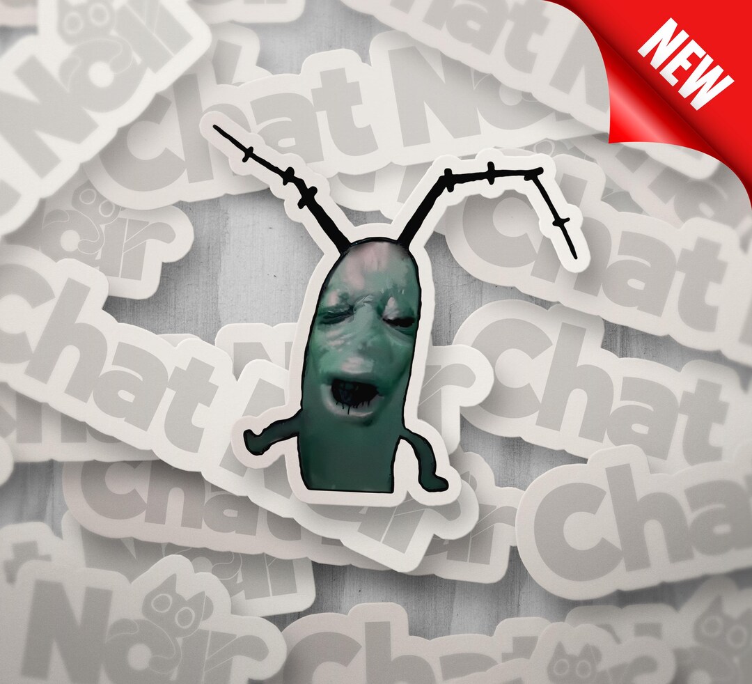 Laminated Sticker - "moaning Plankton" Funny, Cursed, Memes, Tiktok ...