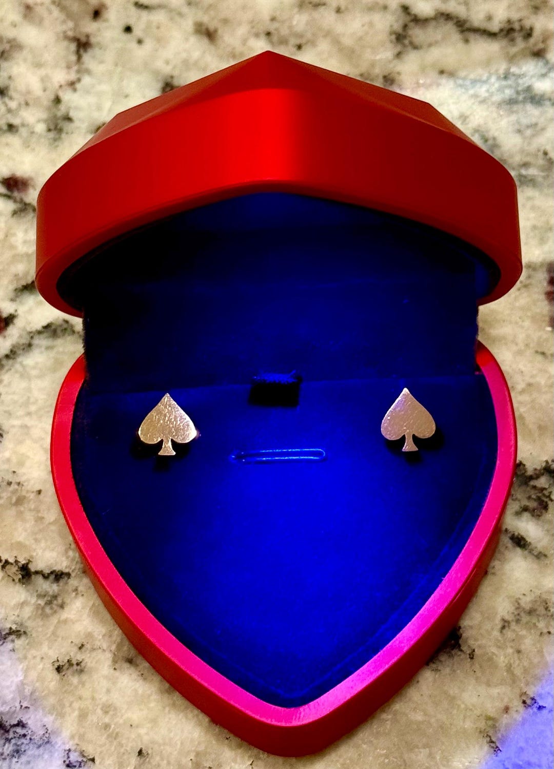 Spade QOS Stud Earrings in Gold Silver Rose Gold and Black - Etsy