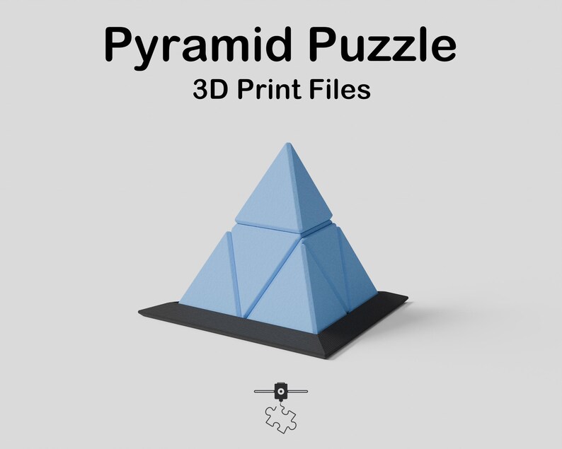 6 Piece Pyramid Puzzle -- Fun Brainteaser -- STL Files - Etsy