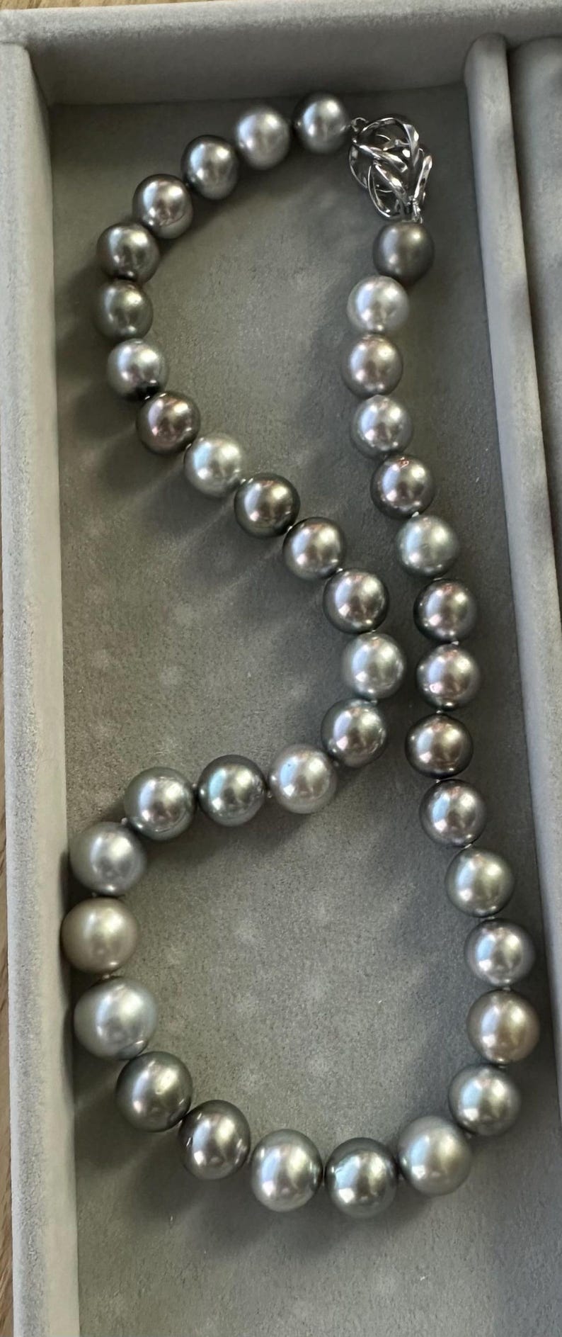 Tahiti Ocean Blue Pearl Necklace best of Best Quality, Supreme Lustrous ...