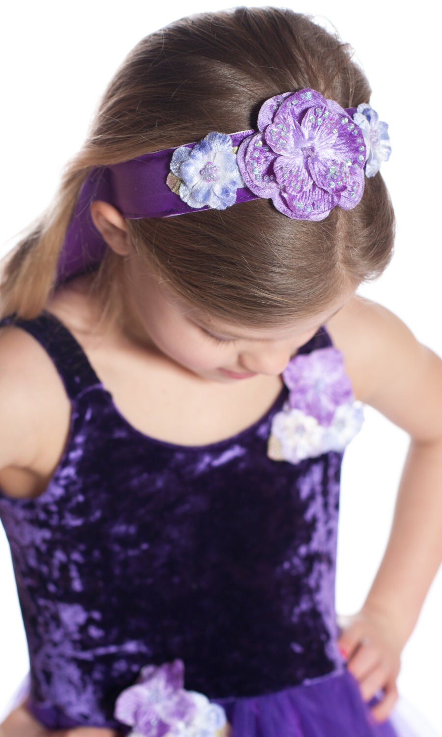 Velvet Pansy Ribbon Streamer Headbands - Etsy