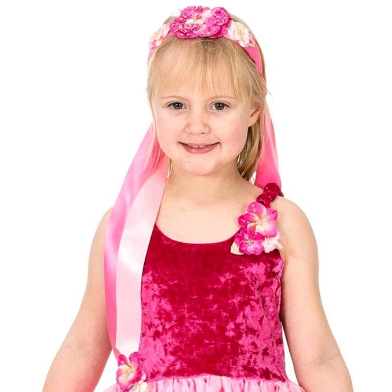 Velvet Pansy Ribbon Streamer Headbands | Etsy