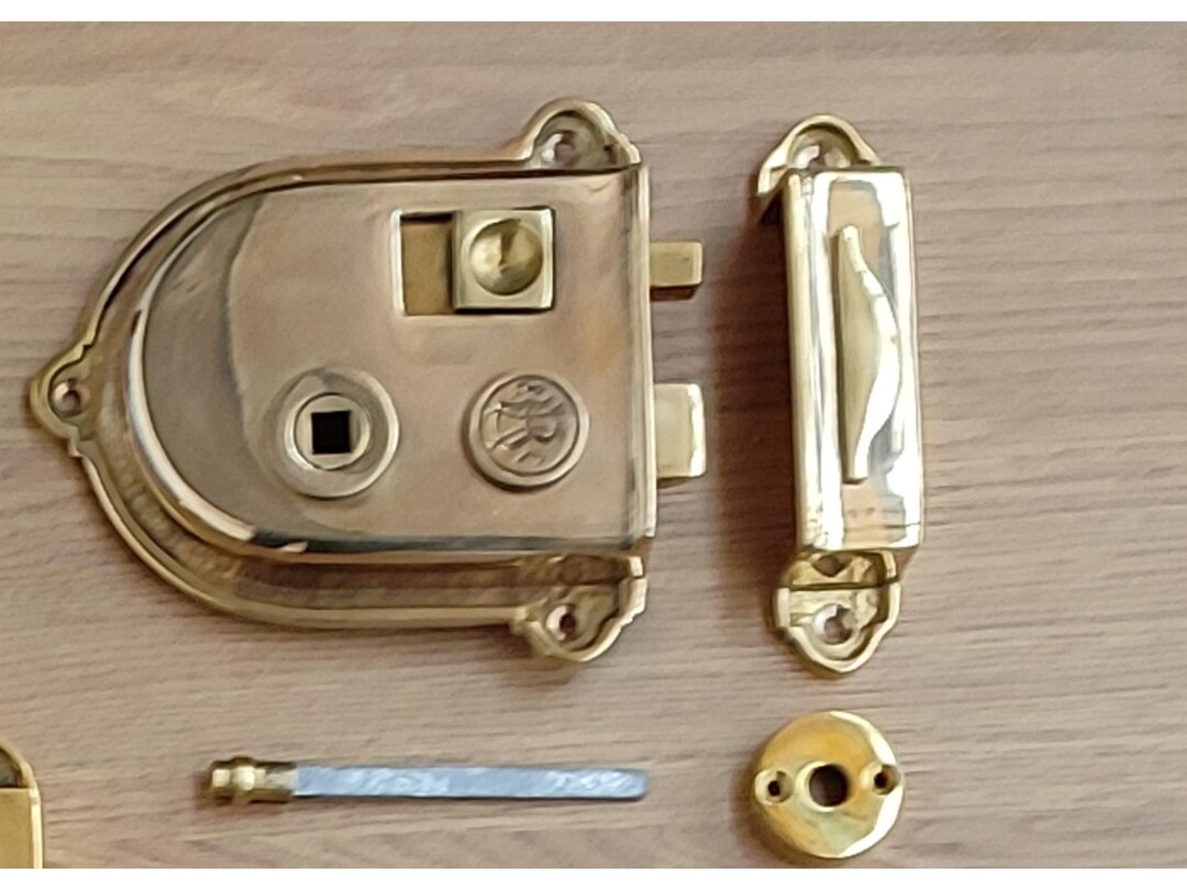 Solid Brass Rim Latch Lock With Emergency Release - Etsy