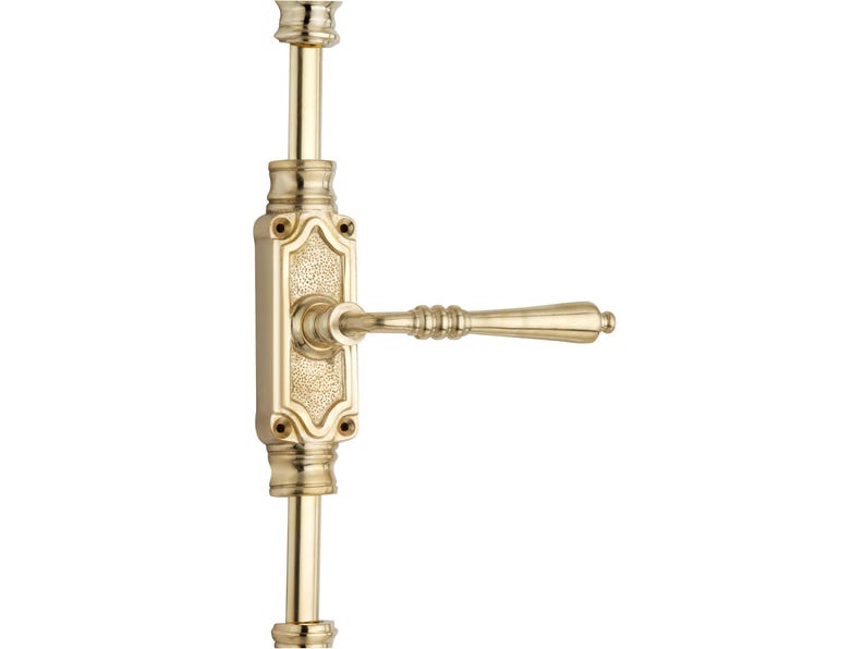 Solid Brass Lever Handle Espagnolette Bolt or Cremone Bolt -upto 9 Feet Polished Brass Lacquered ...