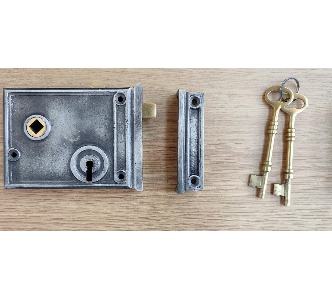 Cast Iron Rim Sash Lock With Skeleton Keys|box Sash Lock|horizontal Rim ...