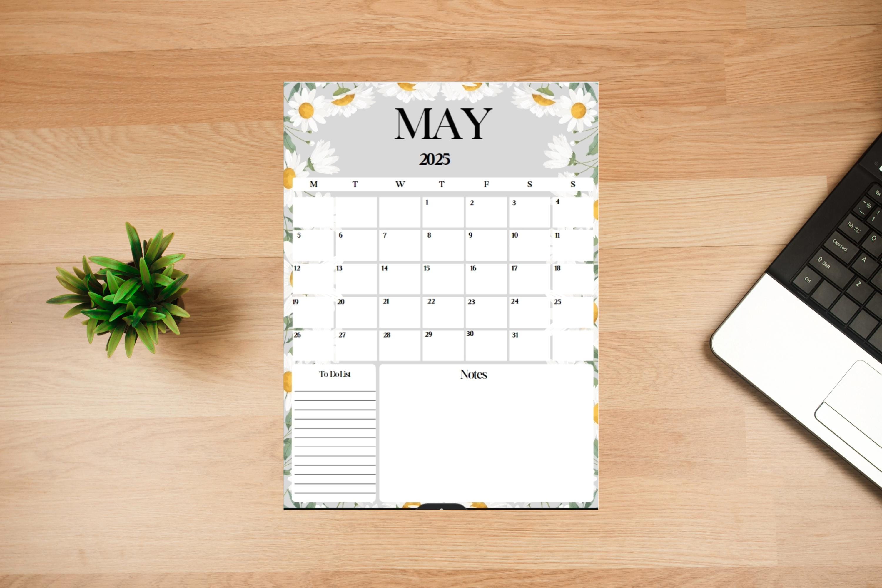 Calendar Digital Printable Calendar 2024-2025 - Etsy