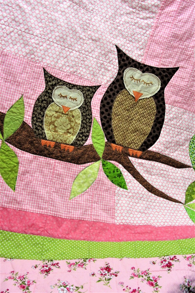 Owl Baby Quilt Baby Girl, how Big is the Sky Mother and Baby Owls, Full ...