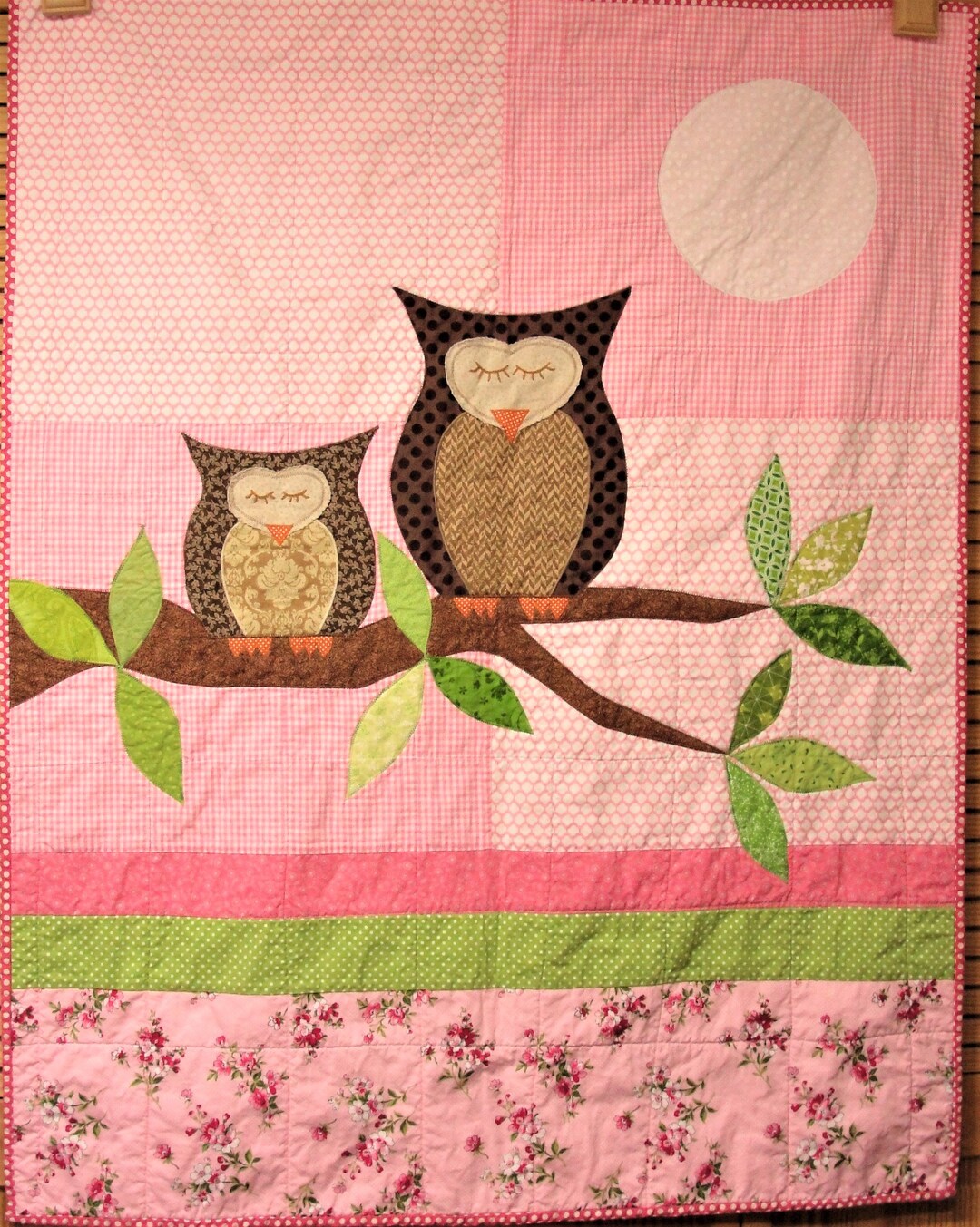 Owl Baby Quilt- Baby Girl, "how Big is the Sky" Mother and Baby Owls ...