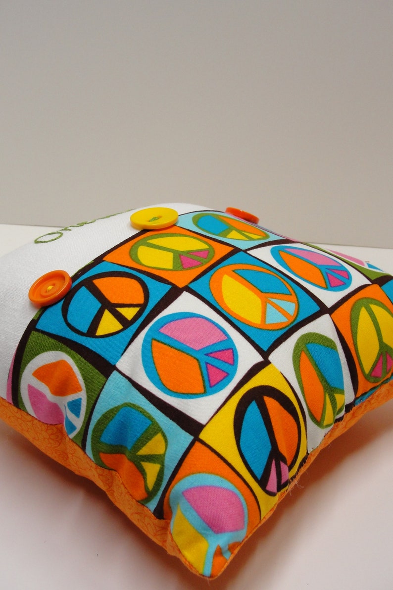 Hand-embroidered Pillow one World Peace Peace - Etsy