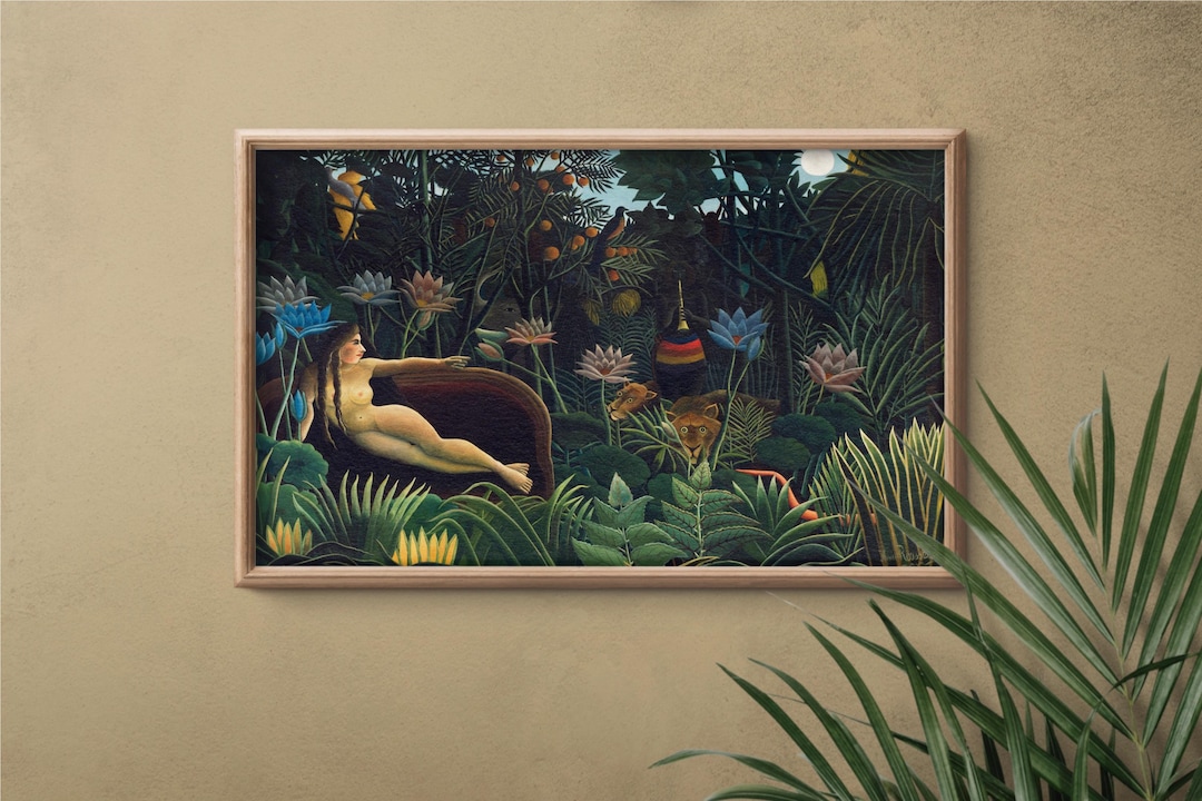 Henri Rousseau the Dream Print, Vintage Jungle Art, Exotic Landscape ...