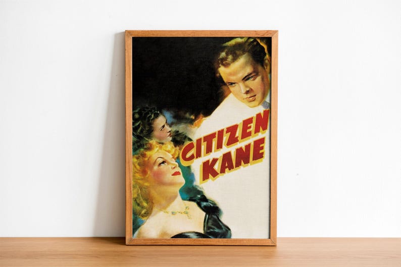 Citizen Kane 1941 Movie Poster Classic Orson Welles Film Art, Vintage ...