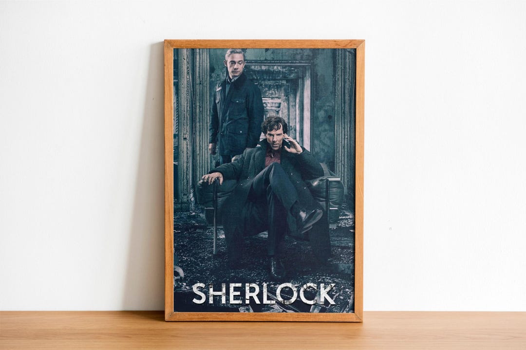 Sherlock 2010 TV Series Poster, Modern Sherlock Holmes Art, Detective ...