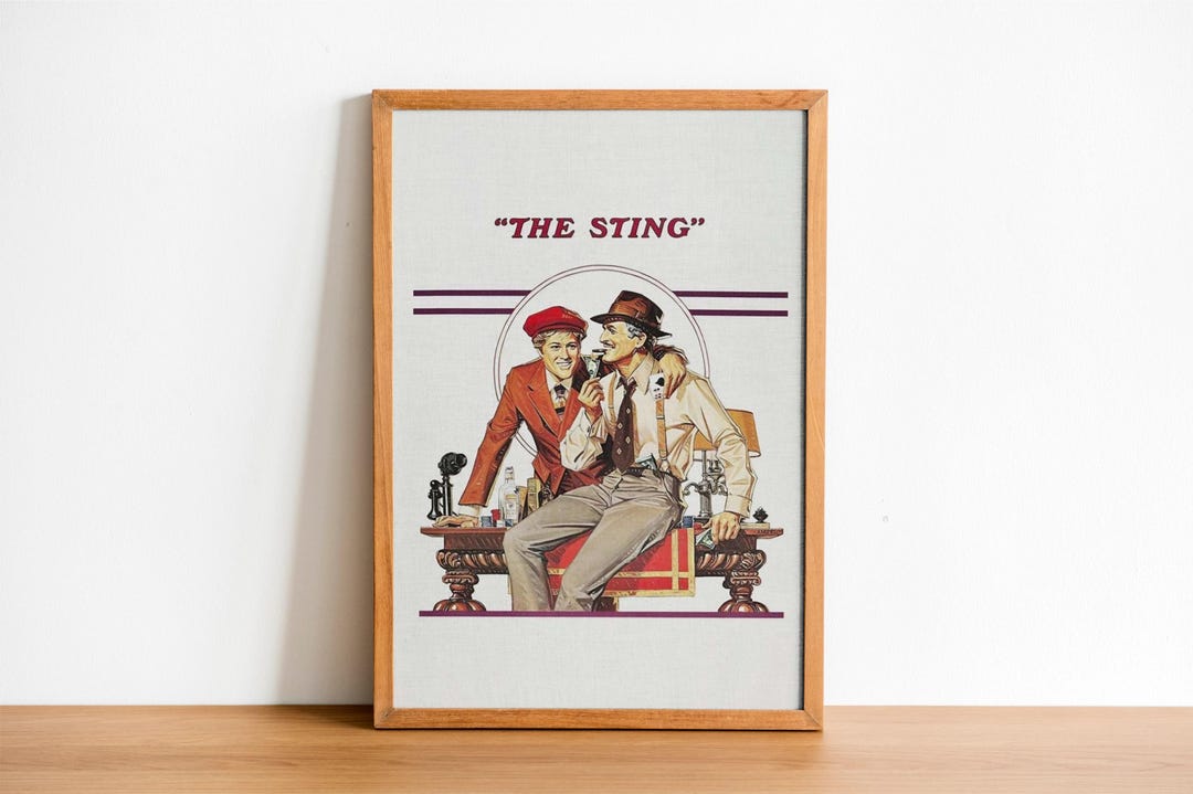 The Sting 1973 Movie Poster Classic Paul Newman & Robert Redford ...