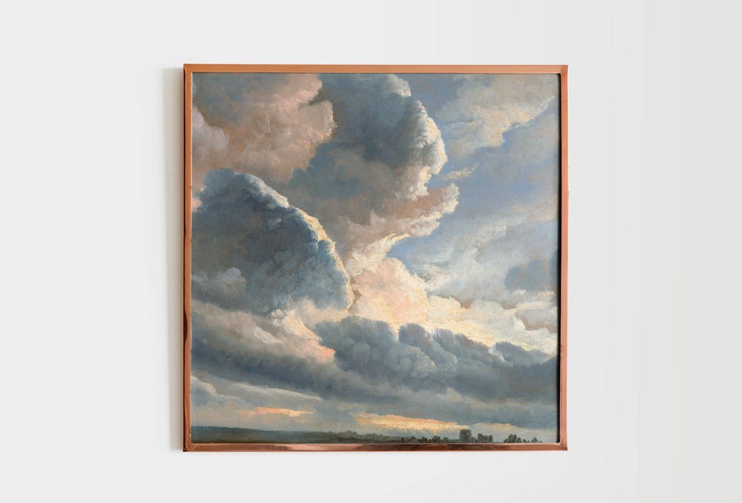 Simon Denis Study of Clouds With a Sunset Near Rome Print, Vintage ...