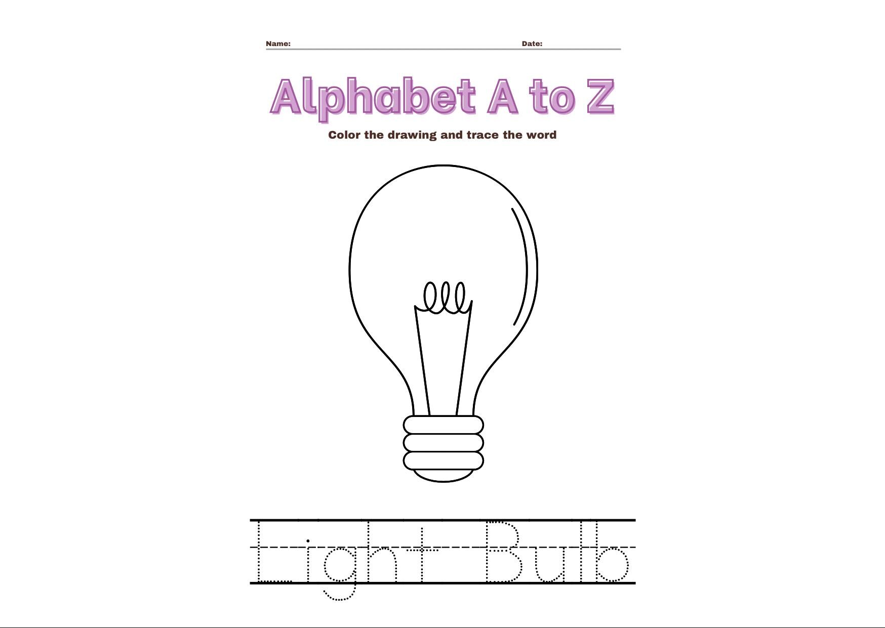 Coloring Alphabet A-Z - Etsy