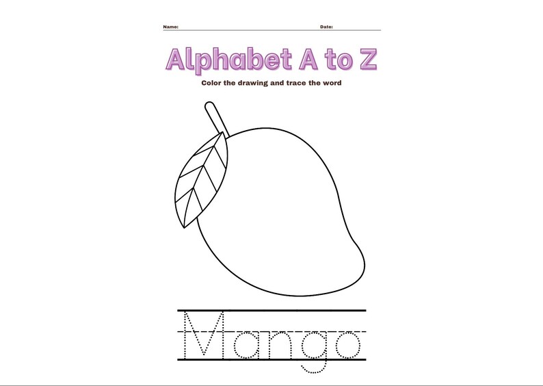Coloring Alphabet A-Z - Etsy