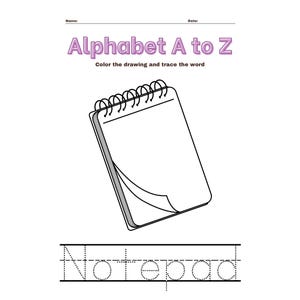 Coloring Alphabet A-Z - Etsy