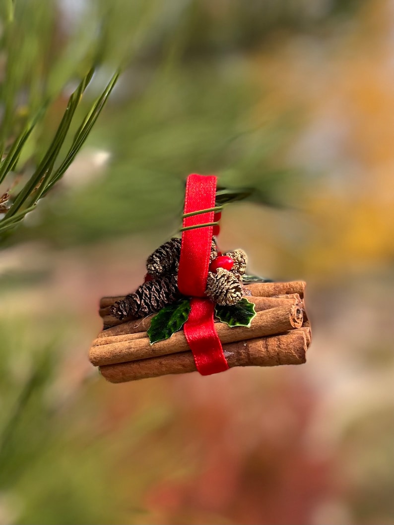 Cinnamon Stick Bundle Ornaments set of 3 - Etsy