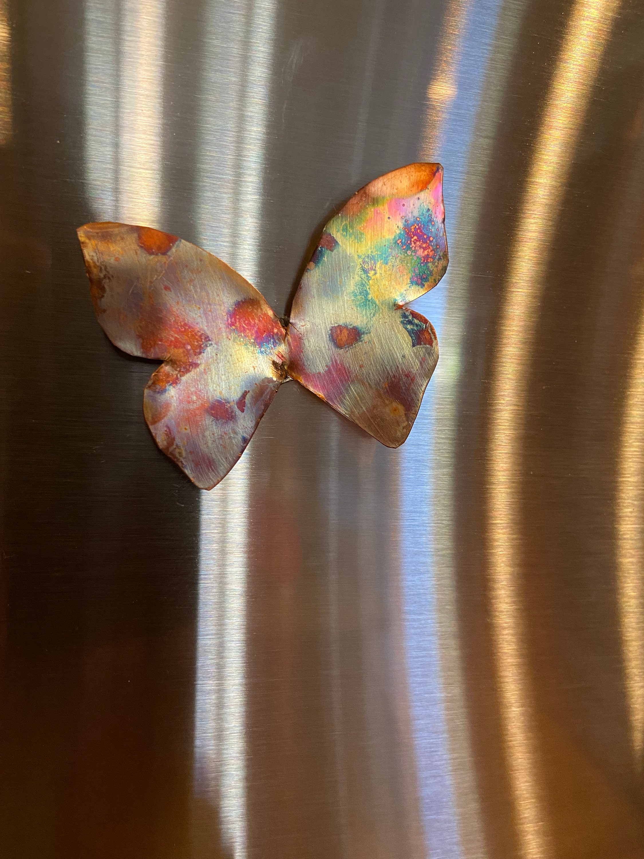 Heat Colored Copper Magnet - Etsy