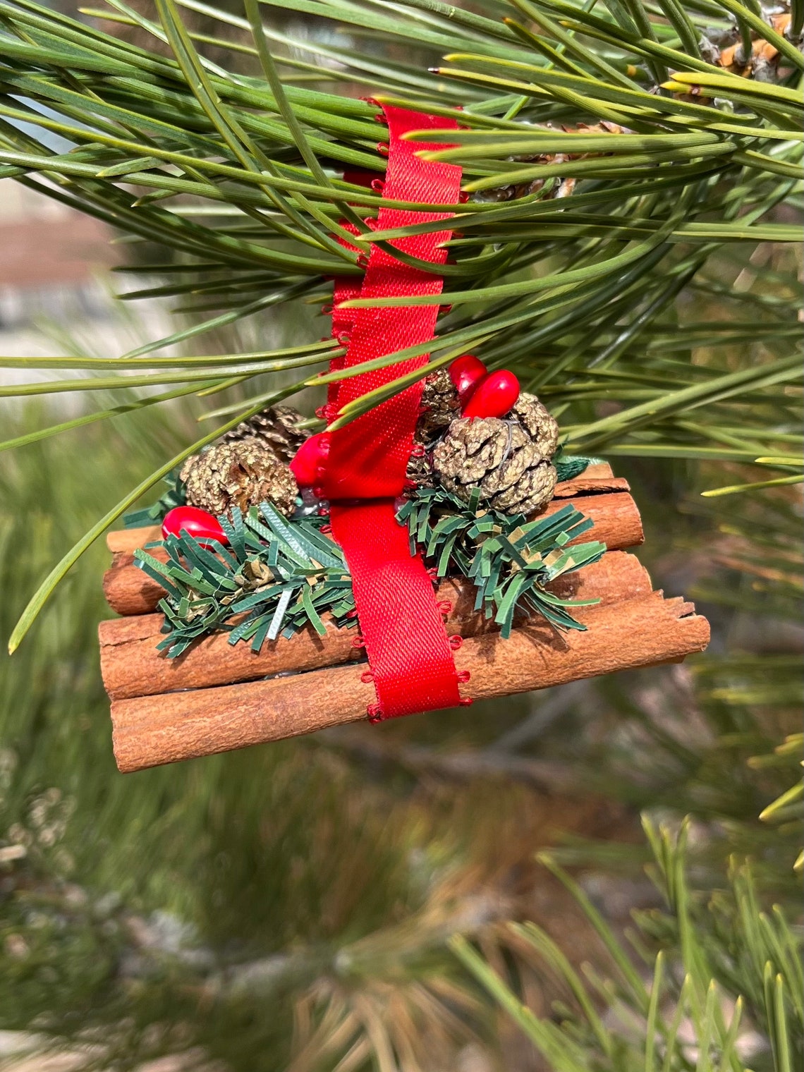 Cinnamon Stick Bundle Ornaments set of 3 - Etsy