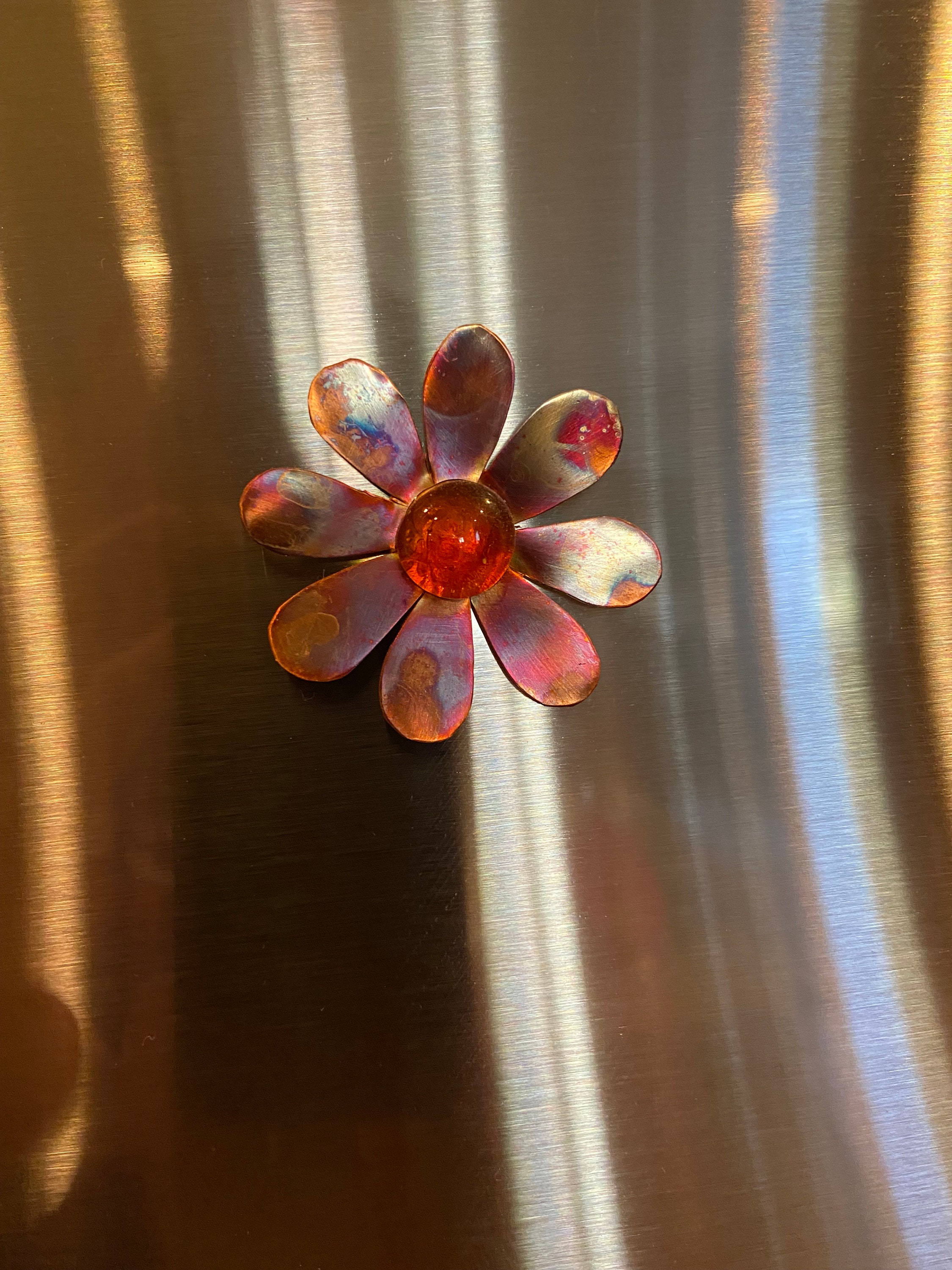 Heat Colored Copper Magnet - Etsy