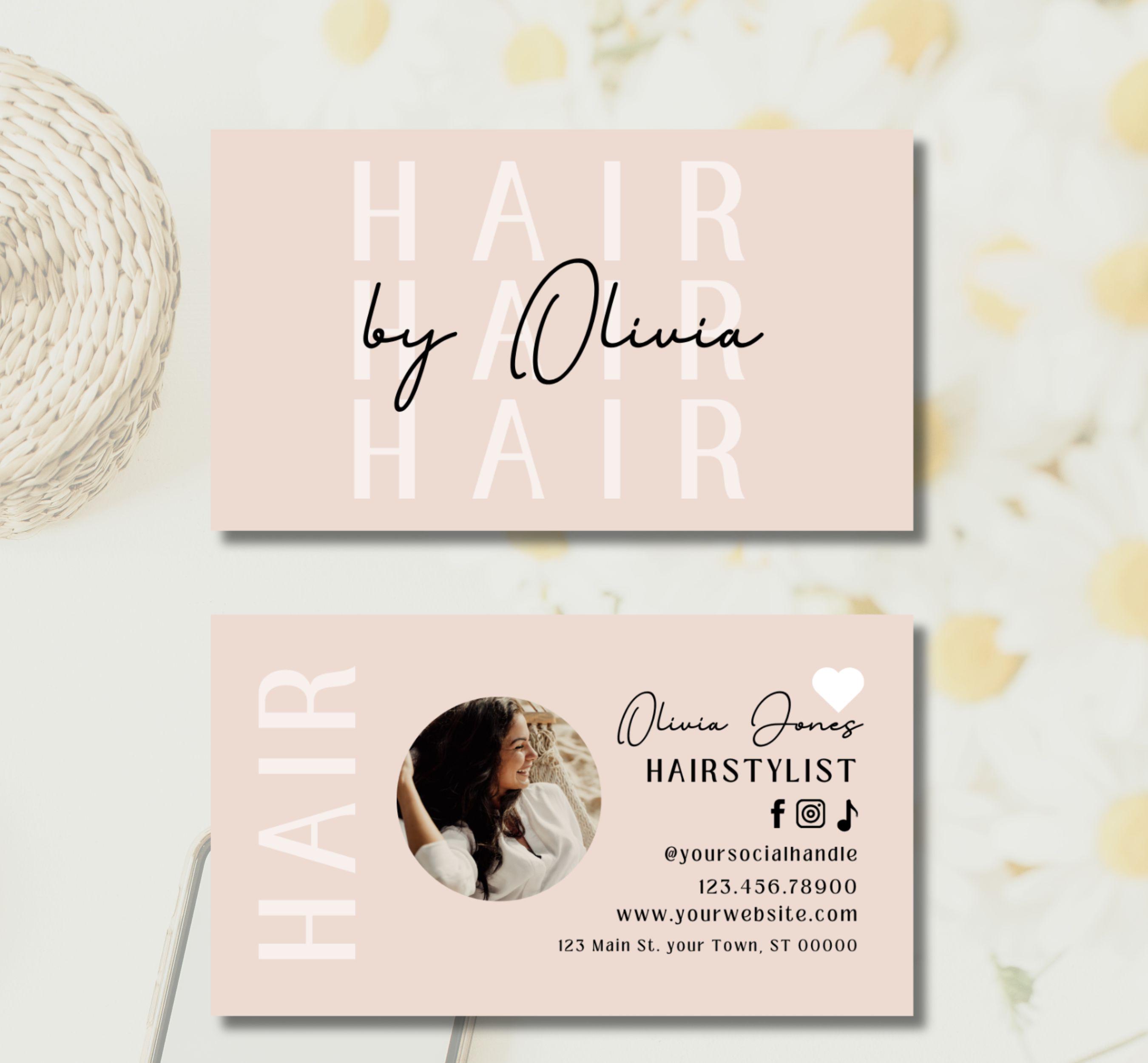 Hairstylist Business Card Templates, Salon Business Cards, Nail, Lash ...