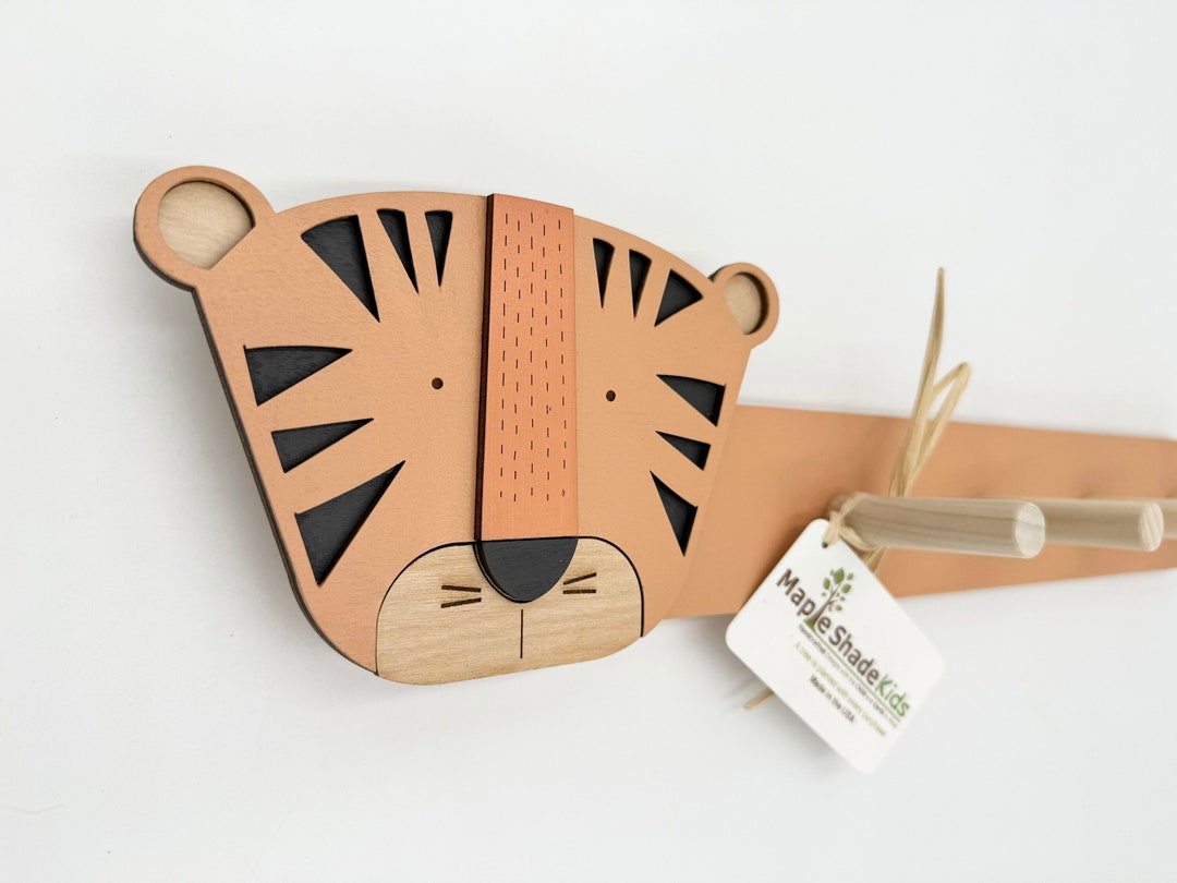 Jungle Tiger Hanger, Safari Animal Room Decor, Modern Kids Safari Decor ...