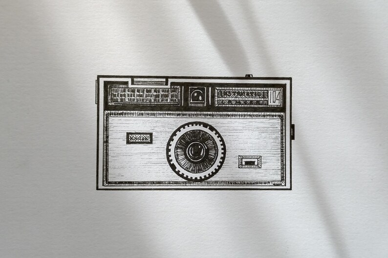 Kodak Instamatic Camera Drawing: Pen and Ink Vintage Photography Art - Etsy