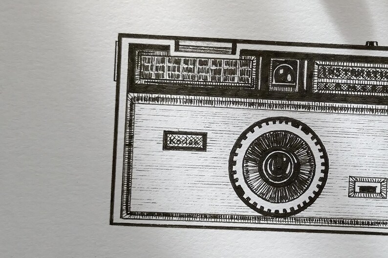 Kodak Instamatic Camera Drawing: Pen and Ink Vintage Photography Art - Etsy