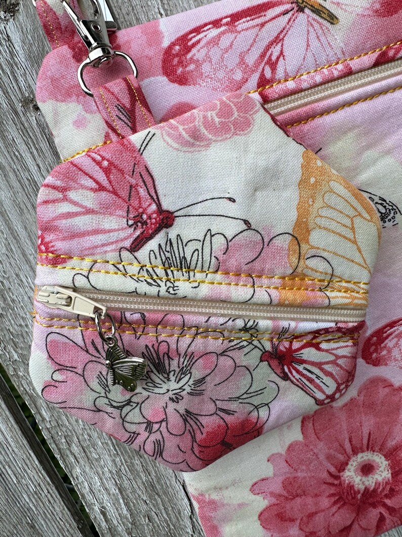 Small Bag With Matching Change Purse. Butterflies - Etsy