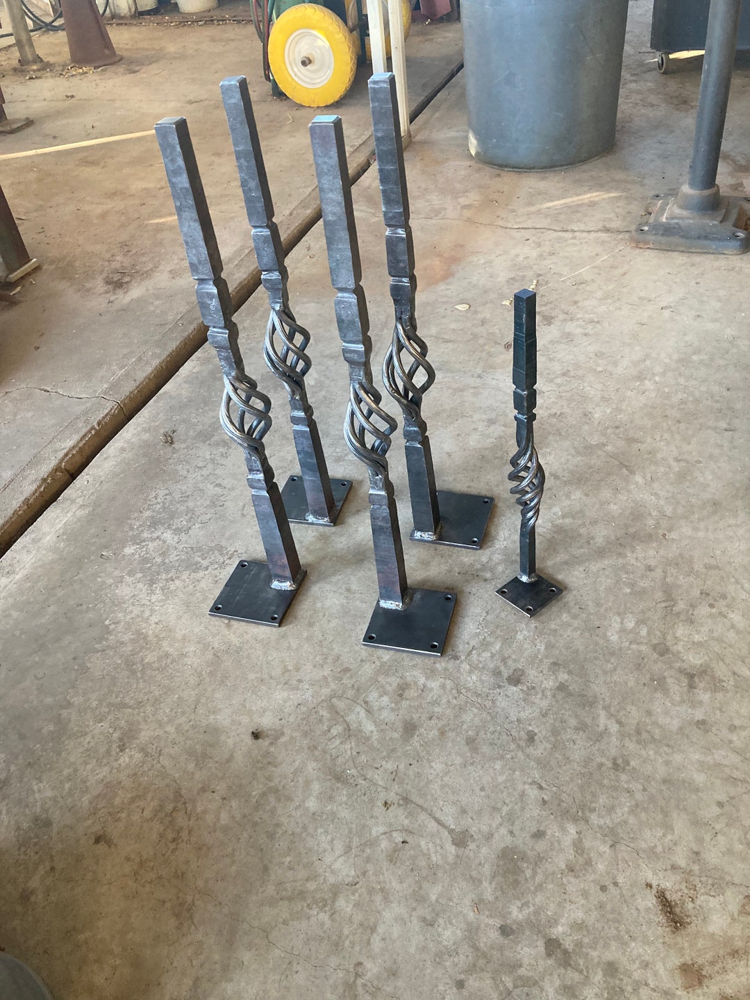 Table Legs Hand Forged From 1.5” Bar Steel - Etsy