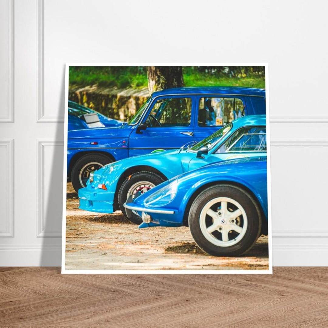 BLUE CARS Poster, Print, Photo, Fine Art, Wall Art, Home Decor, Gift ...